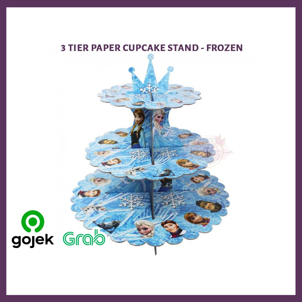 Jual Cupcake Stand Tempat Cupcake Karakter 3 Tier Paper Cupcake Stand ...