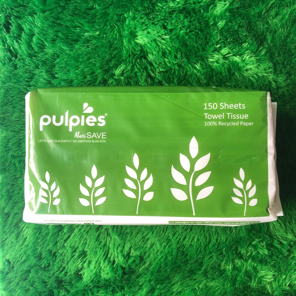 Jual PULPIES HANDTOWEL HT 150 SHEETS 1 PLY TISSU TISSUE MULTIFOLD ...