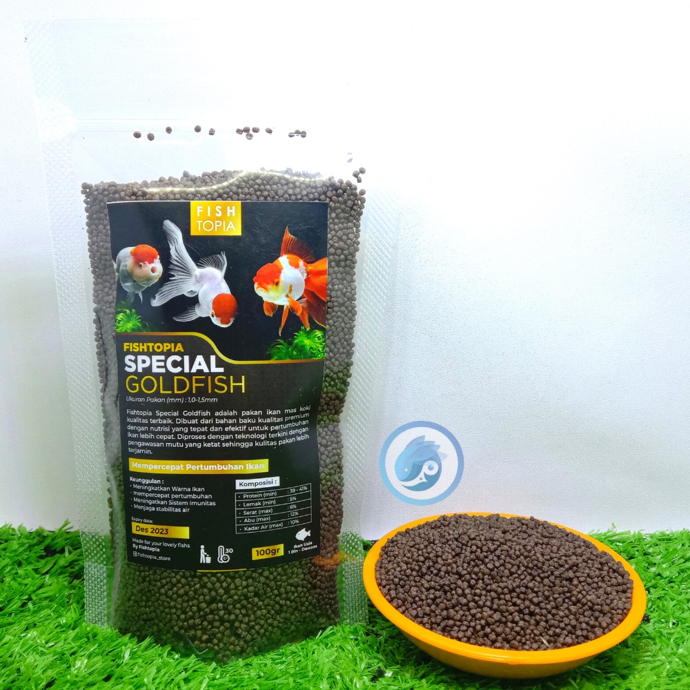 Jual FISHTOPIA GOLD FISH PELLET IKAN MAS KOKI PREMIUM / MAKANAN IKAN ...