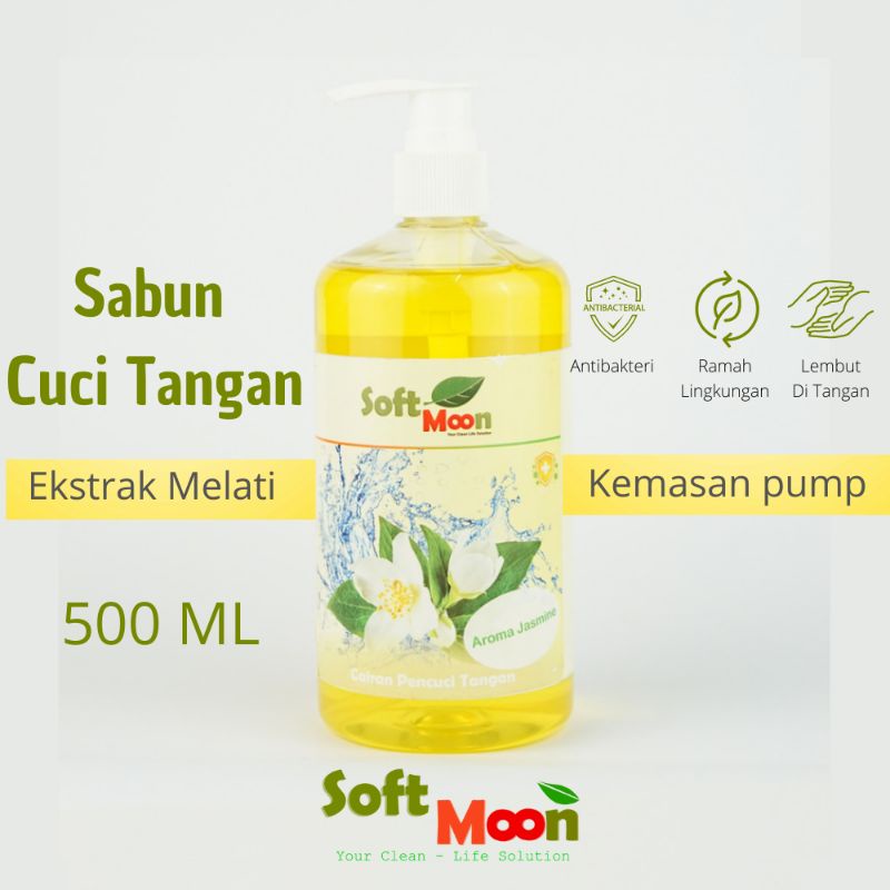 Jual Sabun Cuci Tangan Anti Bakterial 500ML Botol Pump Aroma Melati ...