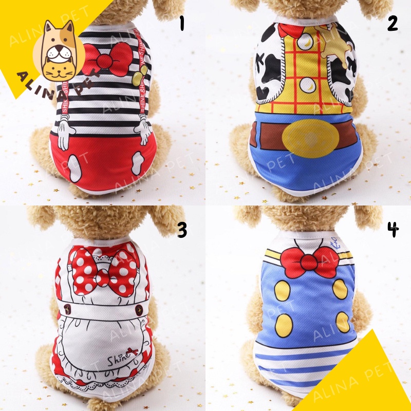 Jual Pakaian Kucing Baju Kucing KARTUN Kaos Anjing Pet Clothes Dog ...
