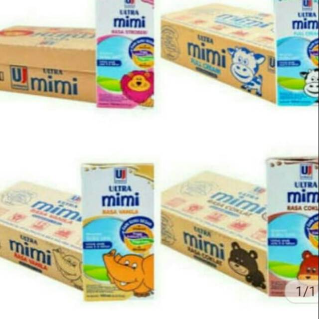 Jual SUSU ULTRA MIMI 125ML Karton isi 40 pc ( varian coklat,plain ...