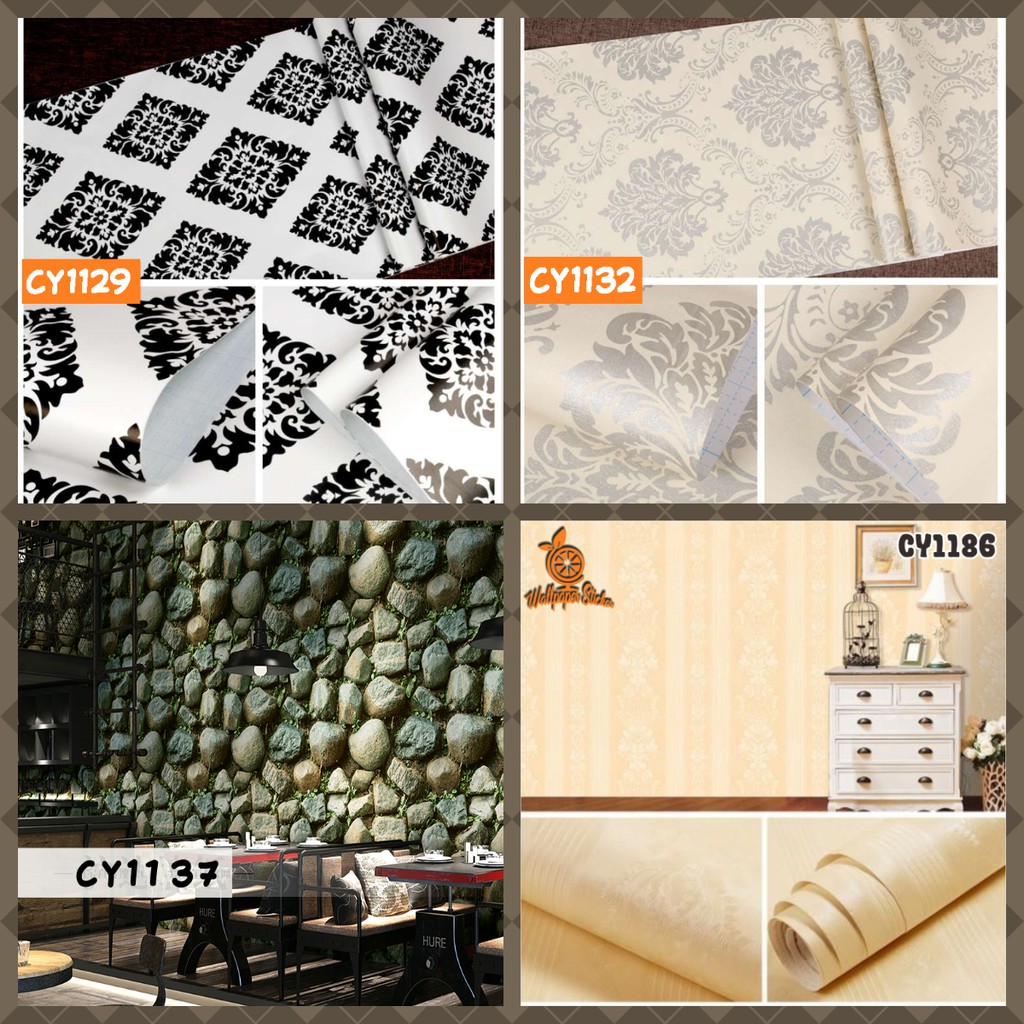 Jual Wallpaper Dinding Ukuran 45cm x 8 meter Wall Stiker Motif Batik ...