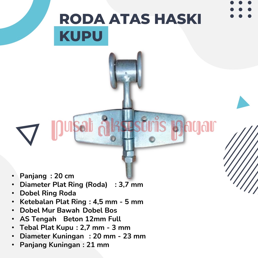Jual Roda Atas Hasky Kupu Roda Atas Henderson (Kecil) aksesoris pagar ...