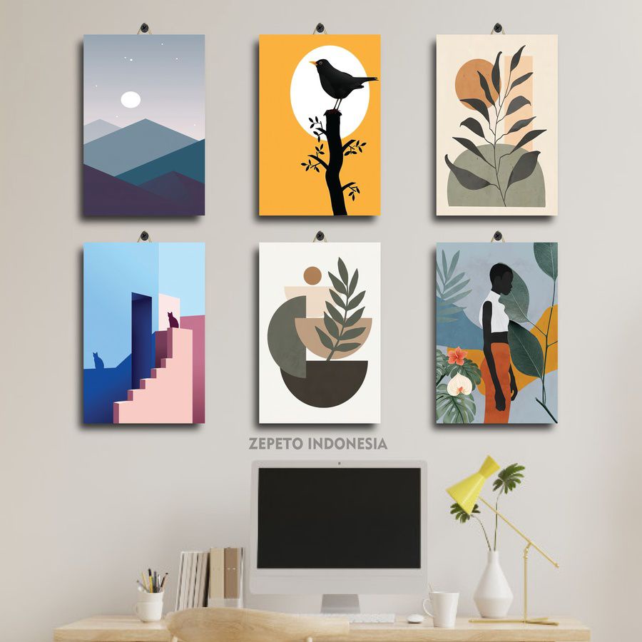 Jual 21-32 DEKORASI RUANG VINTAGE ART DECO ABSTRACT 20X30 0MNYQ/CKMEH ...