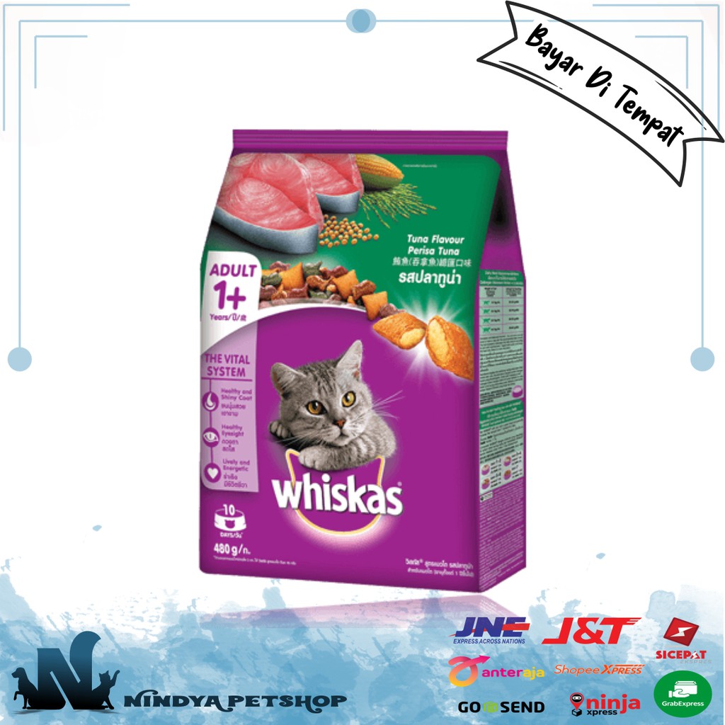 Jual WHISKAS DRY ADULT Rasa TUNA 480gr Makanan Kering Kucing Dewasa ...