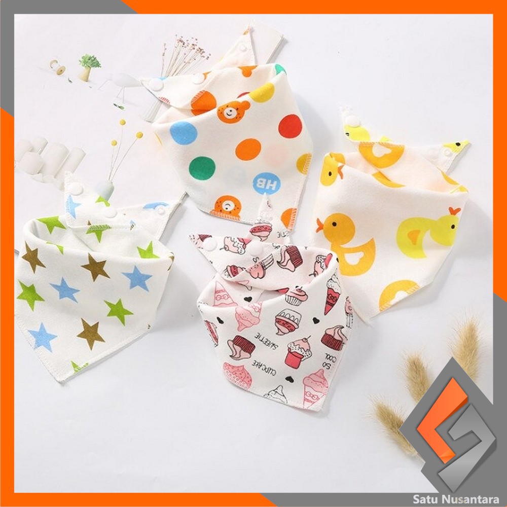 Jual SN-P34 Celemek Makan Bayi Lucu Slaber Segitiga Baby Bibs Slabber ...