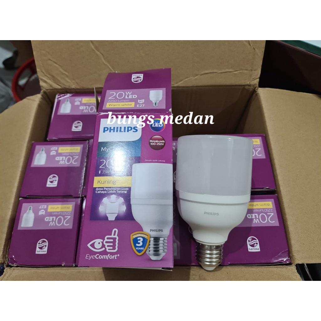 Jual Lampu LED Philips 20W 20 W 20WATT 20 WATT KUNING BULB LEDbright ...