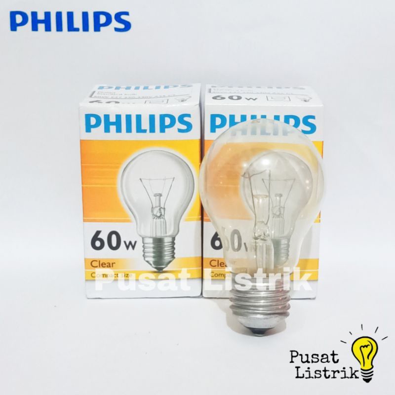 Jual lampu bohlam pijar philips 60watt | Shopee Indonesia