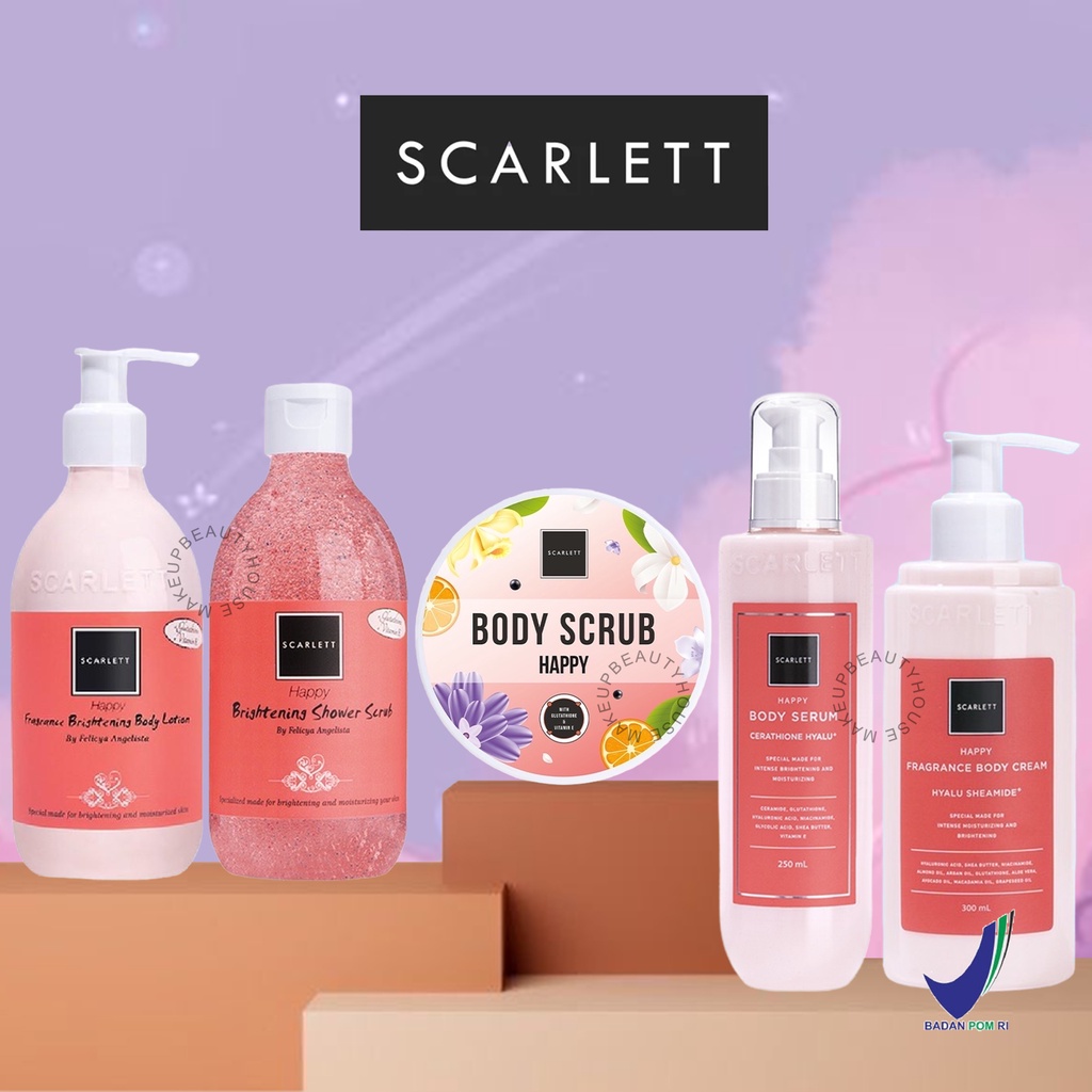 Jual SCARLETT Whitening Happy Series - Body Lotion | Body Cream ...