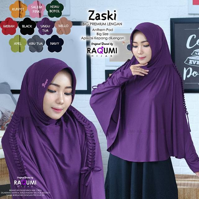 Jual Zaski raqumi hijab lengan hijab tangan hijab ori hijab premium ...