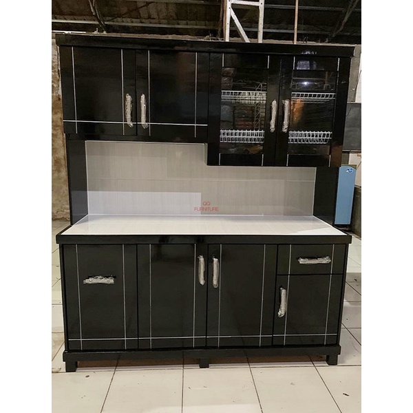 Jual Lemari Dapur Pintu 4 Lemari Sayur Kitchen Set Rak Piring | Shopee ...