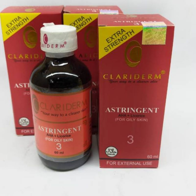 Jual ALKOHOL CLARIDERM ORIGINAL // ASTRINGENT AHA + LICORICE (Satuan ...