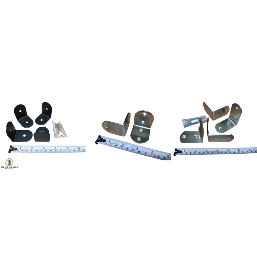 Jual Siku Ambalan Besi Stainless L Bracket Siku Penyangga Sudut Rak 2 ...
