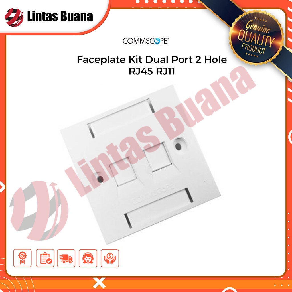 Jual Commscope Face Plate 2 Hole / Face Plate 2 port | Shopee Indonesia
