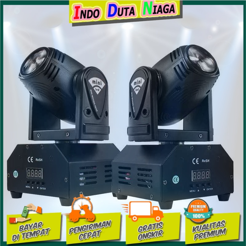 Jual Lampu Sorot Panggung LED Stage Spotlight Moving Head RGB 10W ...