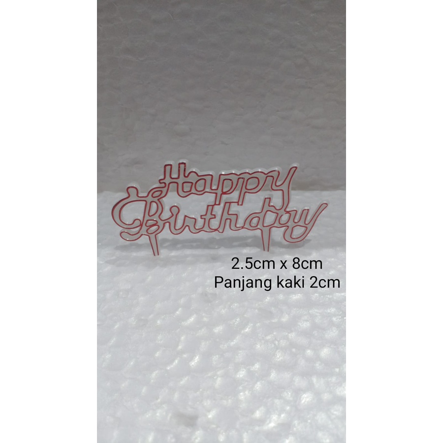 Jual CAKE TOPPER HIASAN KUE MURAH MERIAH tulisan "HAPPY BIRTHDAY ...