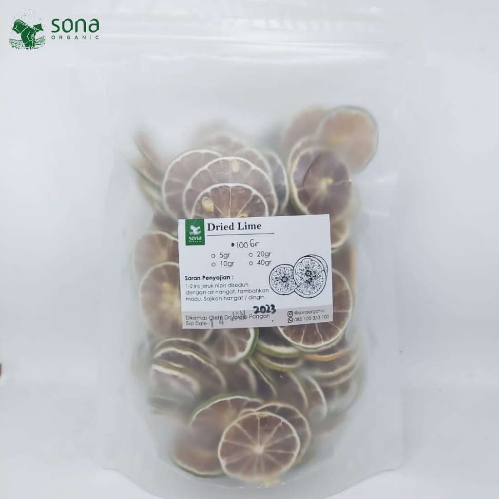Jual Dried lime 100gr - Slice Jeruk Nipis kering iris - Sona | Shopee ...