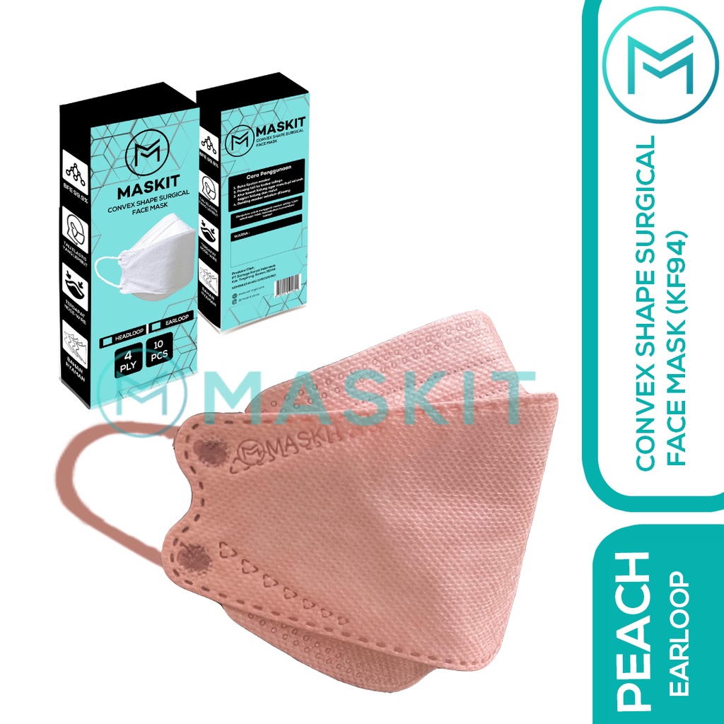 Jual Masker KF94 Medis Convex Maskit - Tali Warna Earloop & Hijab ...
