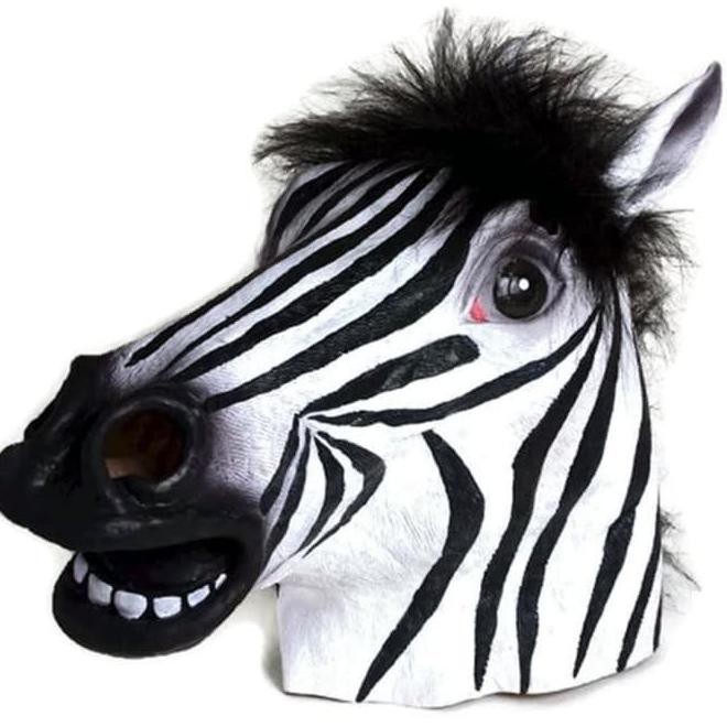 Jual Zebra Horse Mask Topeng Kuda Hewan Animal Bahan Latex Halloween ...