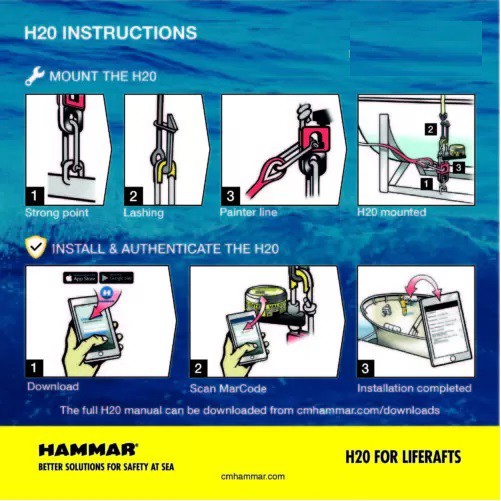 Jual HRU Liferaft Hammar H20Raft solas,hydro static releasehr-0102 | Shopee Indonesia