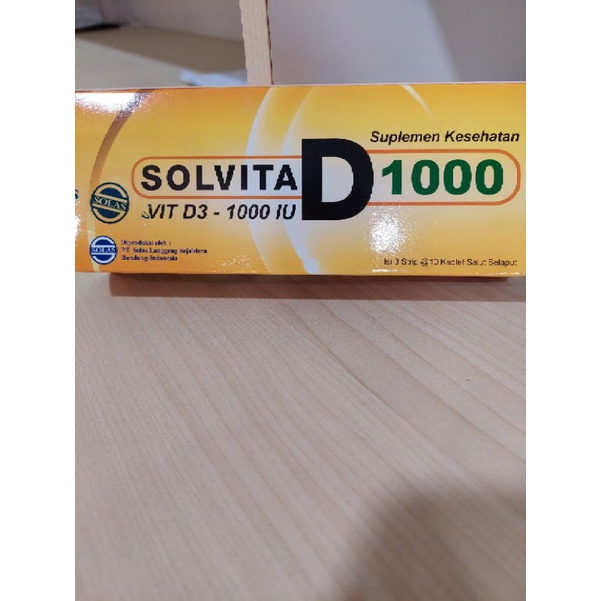 Jual Solvita D 1000 ,vit D3 - 1000iu / box @30 kaplet selaput | Shopee Indonesia