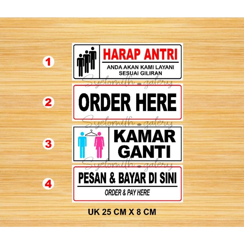 Jual STIKER TOKO BAJU - STIKER KAMAR GANTI - STIKER HARAP ANTRI - ORDER ...