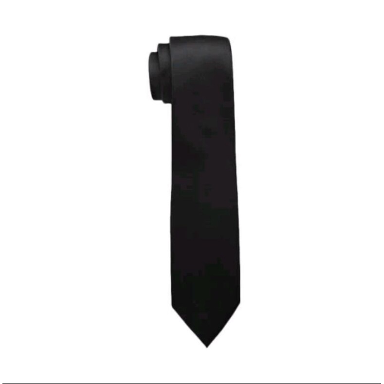 Jual Dasi Polos Hitam Slim Bahan Satin / Dasi Kerja / Dasi Hitam / Dasi ...