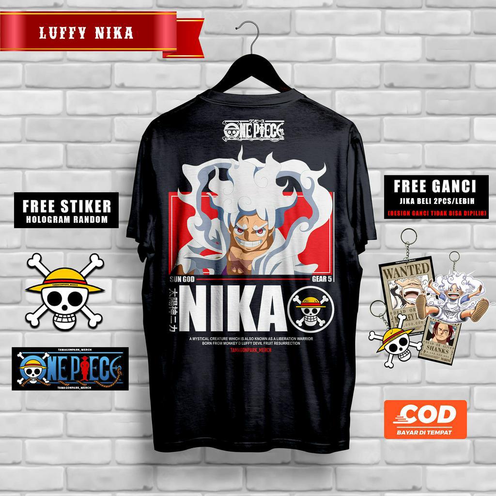 Jual KAOS BAJU LUFFY GEAR 5 NIKA ONE PIECE TAMAGON PARK MERCHANDISE ...