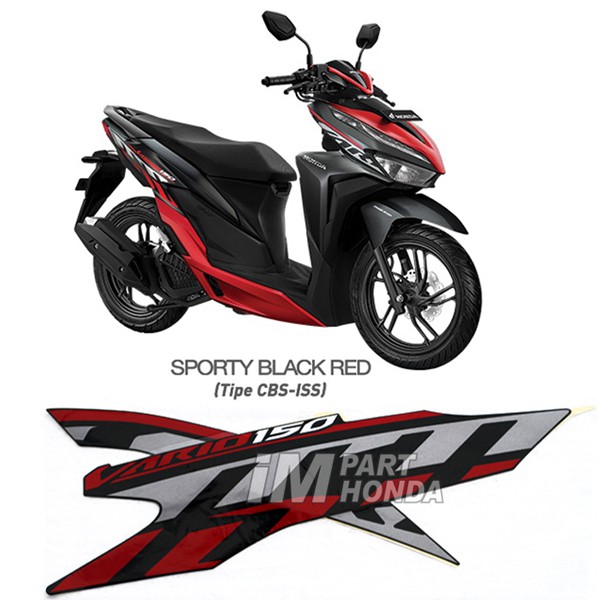 Jual Stiker Vario 150 eSP 2020 Hitam Merah Sporty Black Red CBS ISS ...