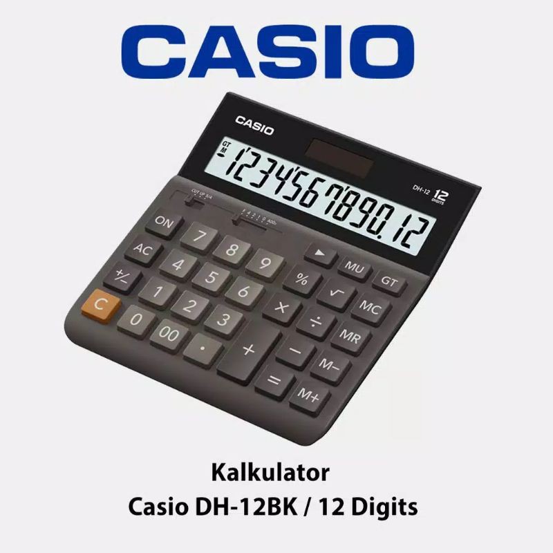 Jual Kalkulator Casio DH 12 BK ORI | Shopee Indonesia