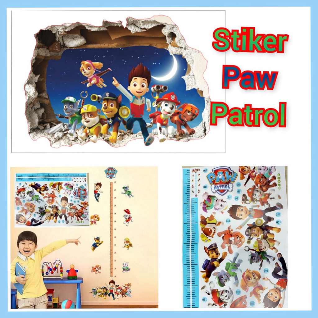 Jual WALLSTICKER PAW PATROL UTB DOG POLISI POLICE POLIS STICKER SETIKER ...