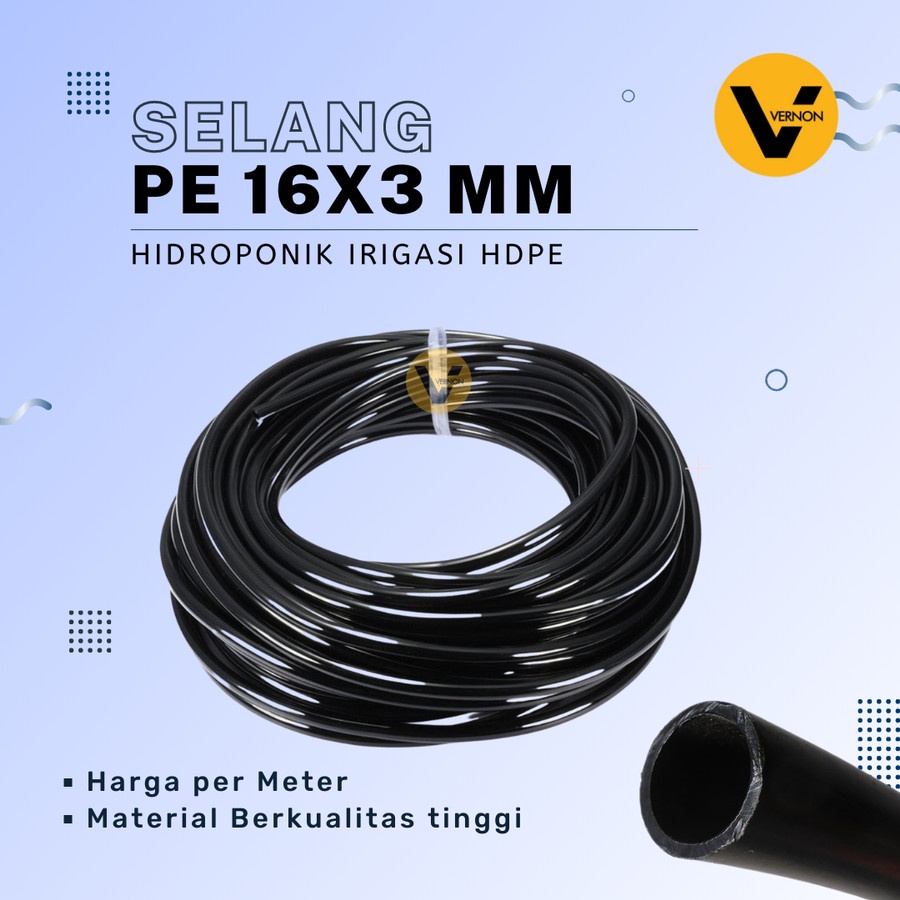 Jual Selang 16 mm PE 13 x 16mm Selang Aerator Hidroponik Irigasi HDPE ...