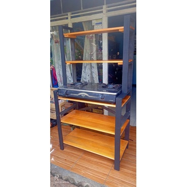Jual MEJA KOMPOR DUA TUNGKU RAK OVEN DAN RAK MICROWAVE COD | Shopee ...