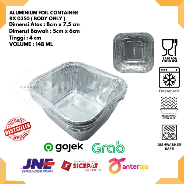 Jual ALUMUNIUM FOIL CUP OX 100 / ALUMUNIUM FOIL TRAY / KOTAK ALUMUNIUM ISI 100 - DIJAMIN BAGUS ...