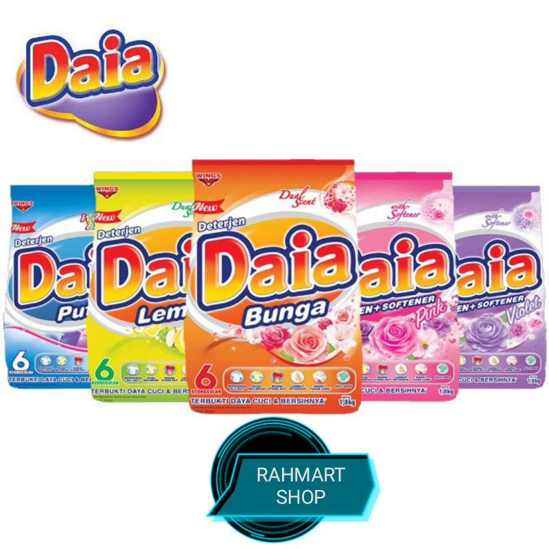 Jual DAIA Detergent Bubuk - plus Softener - 1500g/1, 5kg | Shopee Indonesia