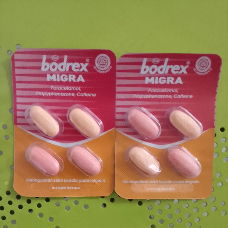 Jual BODREX MIGRA (Obat Sakit Kepala MIGRAIN) @4 Tablet | Shopee Indonesia