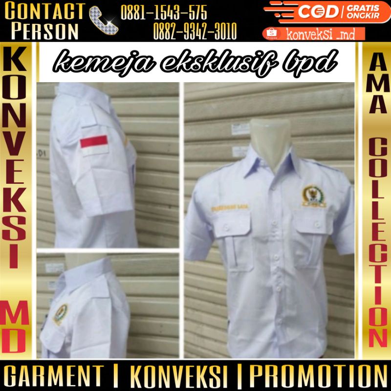 Jual seragam eksklusif bpd/kemeja eksklusif bpd/badan permusyawaratan ...