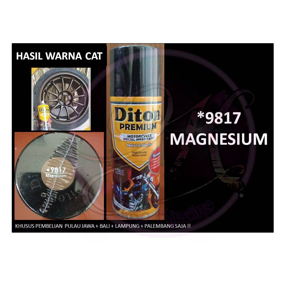 Jual Cat Pilox Diton Premium MAGNESIUM 9817 400cc warna magnesium besi ...