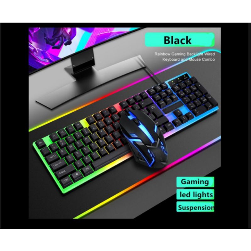 Jual wolf x1 optimus paket keyboard usb gaming bagus original lampu led ...