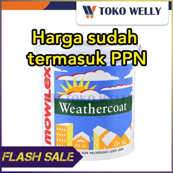 Jual Cat Tembok Mowilex Weathercoat Galon 2 5l Shopee Indonesia