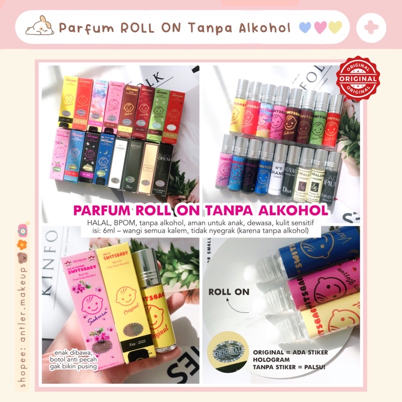 Jual ORIGINAL ARAB!! Roll On Parfum HALAL BPOM TANPA ALKOHOL | Shopee ...