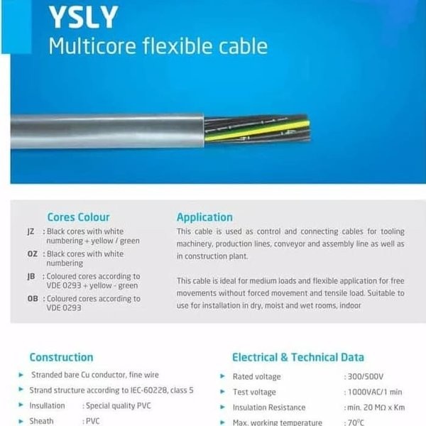 Jual KABEL YSLY-JZ 5X4MM | Shopee Indonesia