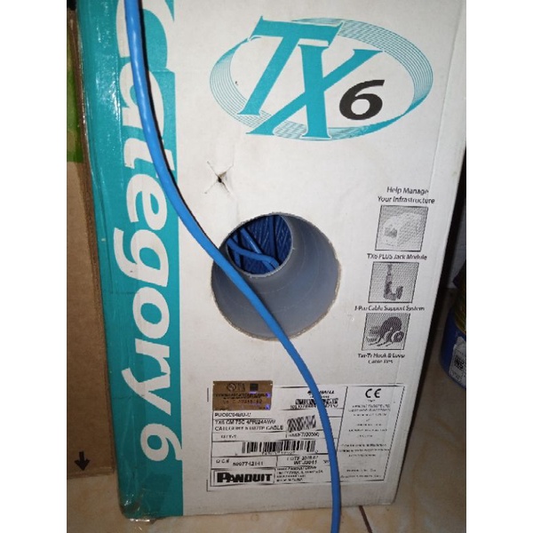 Jual kabel utp panduit cat 6 tx6 biru 305m | Shopee Indonesia