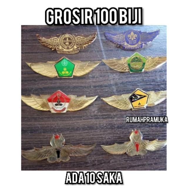 Jual 100 biji wing saka - pin saka - saka pramuka - saka Bhayangkara ...