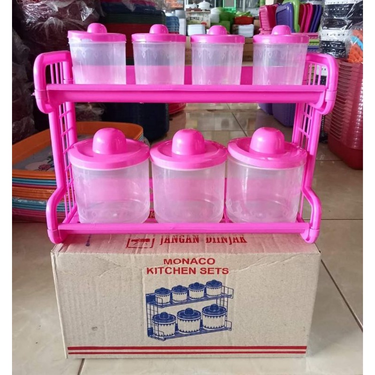 Jual RAK DAPUR MANACO KITCHEN SET TEMPAT BUMBU SERBAGUNA 2 SUSUN MONACO ...