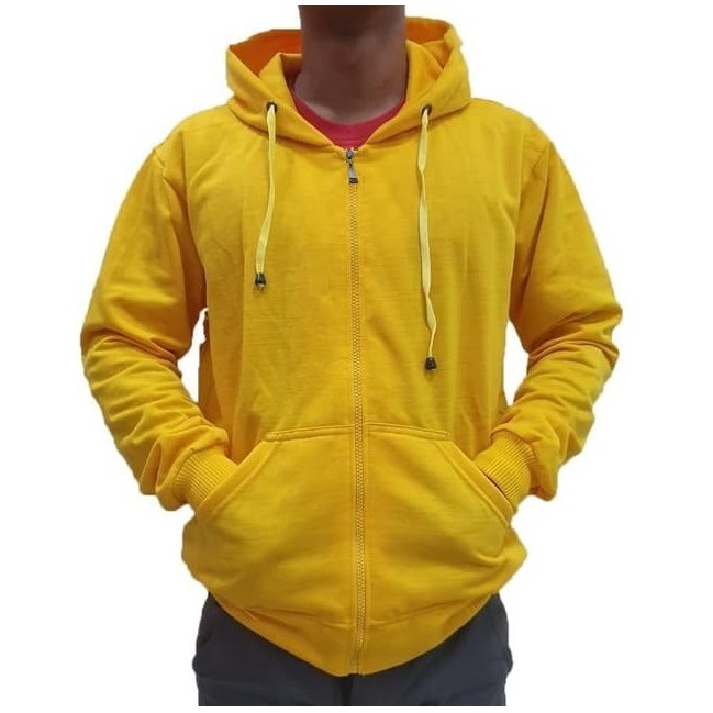 Jual Jaket Polos Hoodie Zipper Kuning | Shopee Indonesia