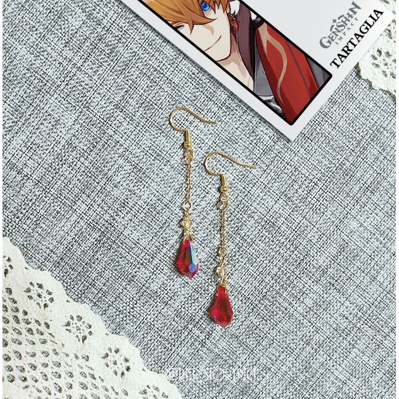 Jual Genshin Impact Tartaglia/Childe Earrings (Anting ) | Shopee Indonesia