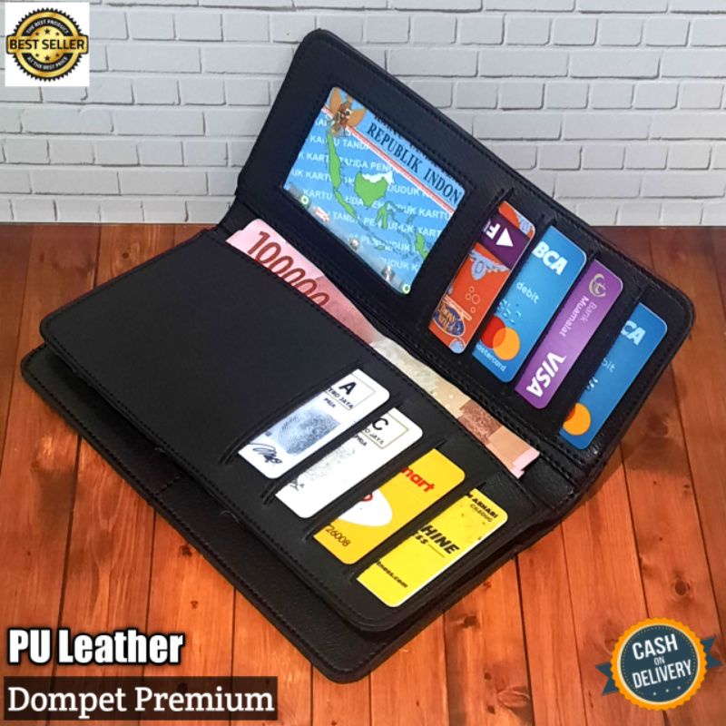 Jual Dompet Panjang Pria/Dompet Kulit Sintetis/Dompet Kartu | Shopee ...