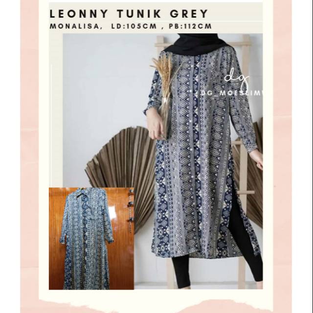 Jual LEONNY TUNIK GREY | Shopee Indonesia